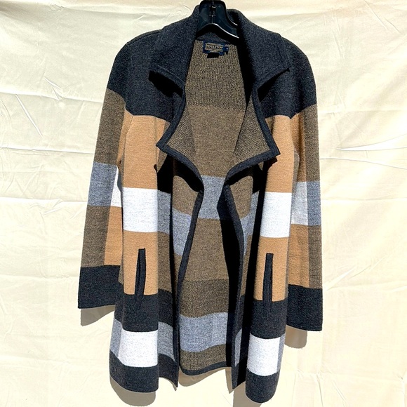 Pendleton | Sweaters | Pendleton Wool Open Front Plaid Sweater | Poshmark